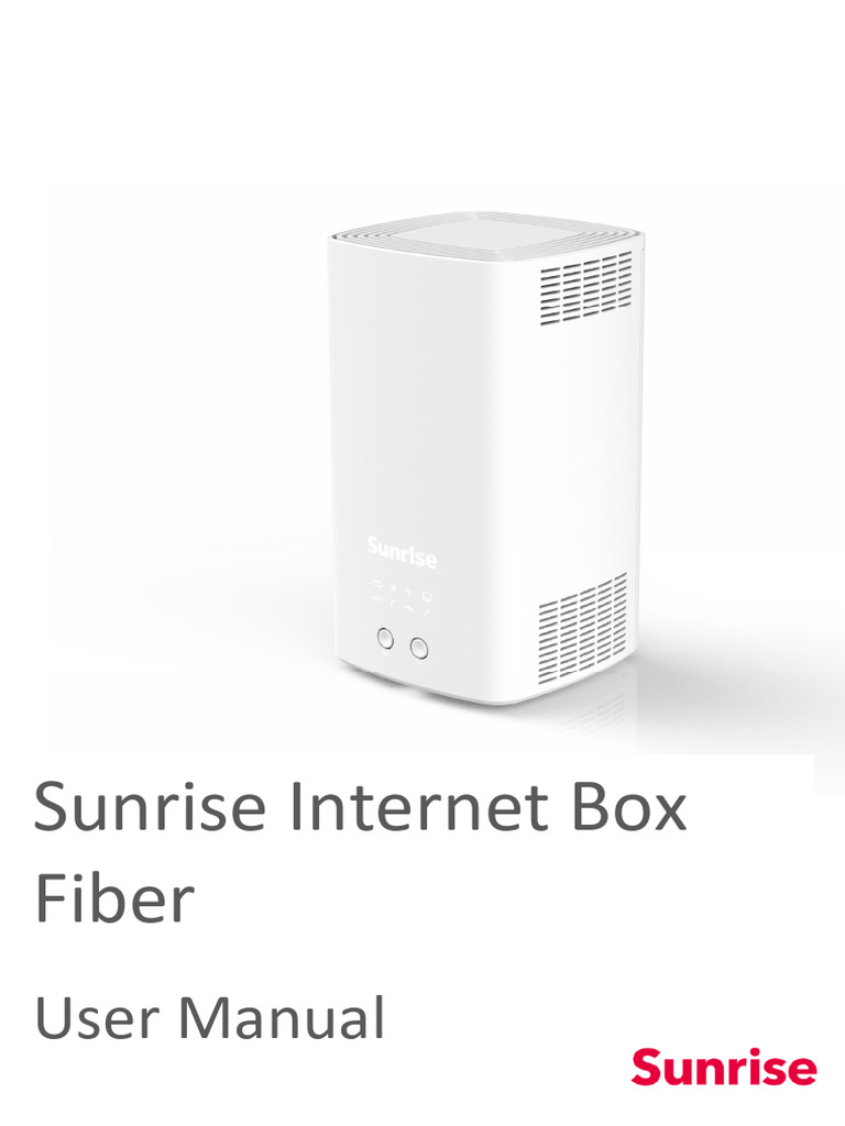 User Manual Sunrise Internet Box Fiber | PDF | Computer Network | Wi Fi