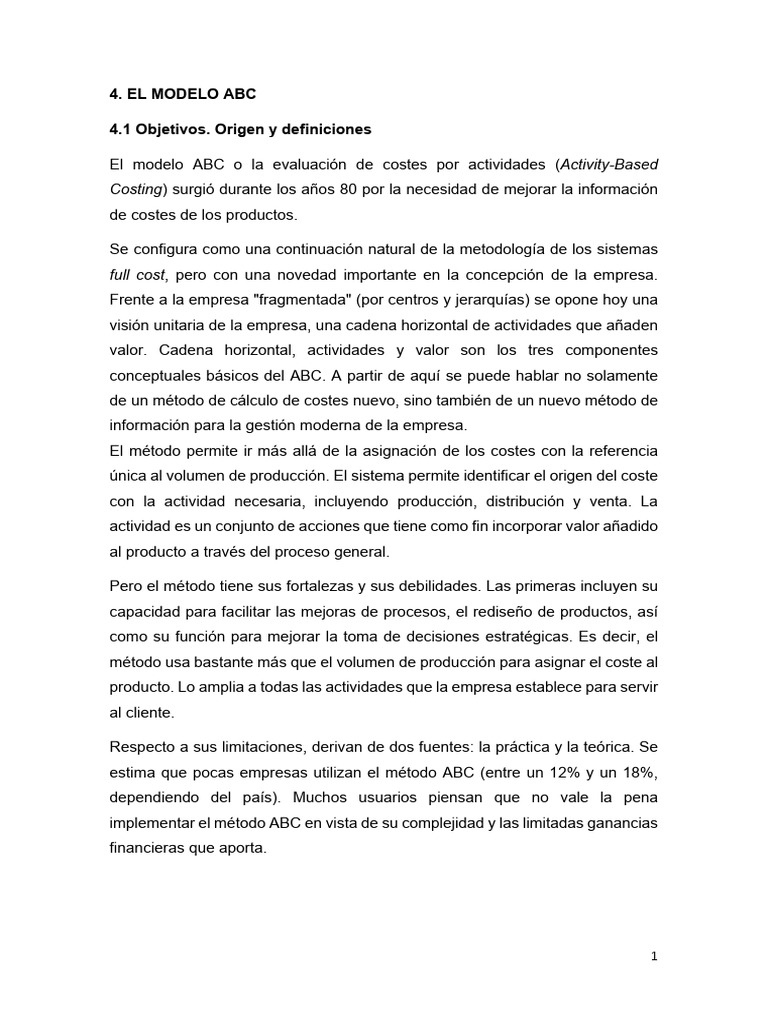 EL MODELO ABC Evlreconv | PDF | Presupuesto | Planificación