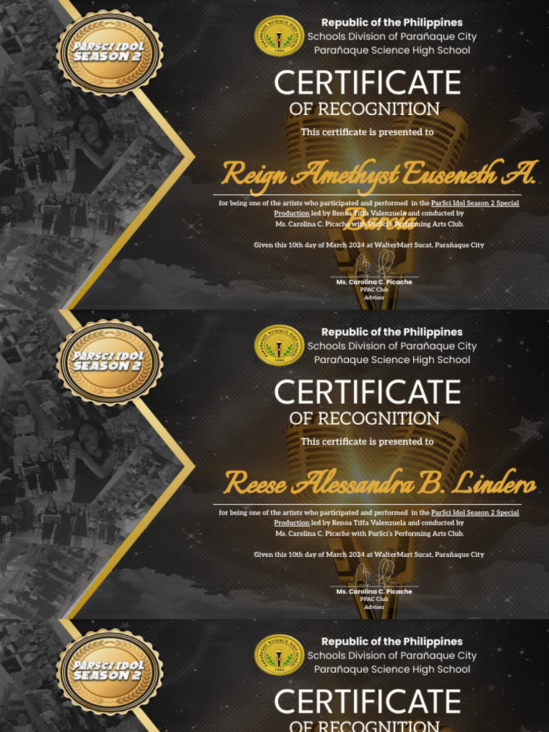 Special Production Certificates | PDF