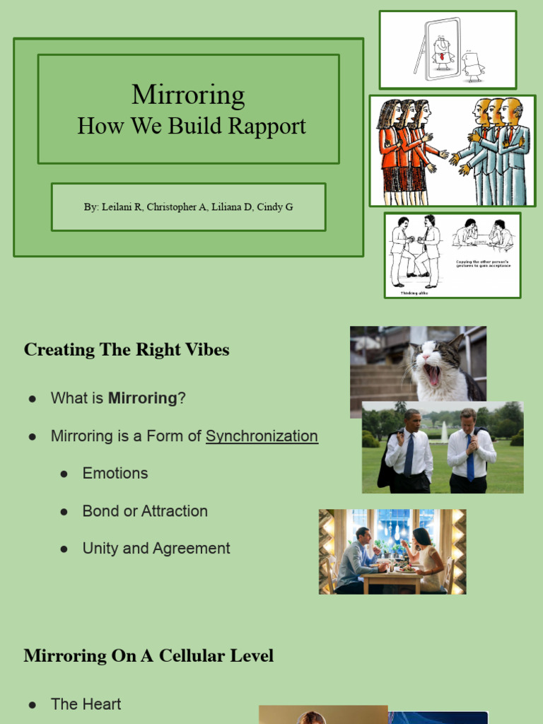 Mirroring Techniques for Building Rapport | PDF | Psychology | Psychological Concepts