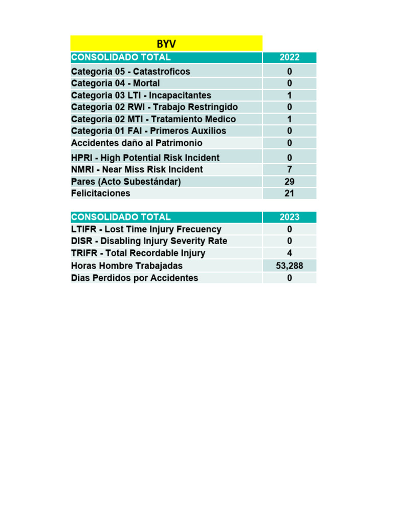 Indicadores | PDF | Safety