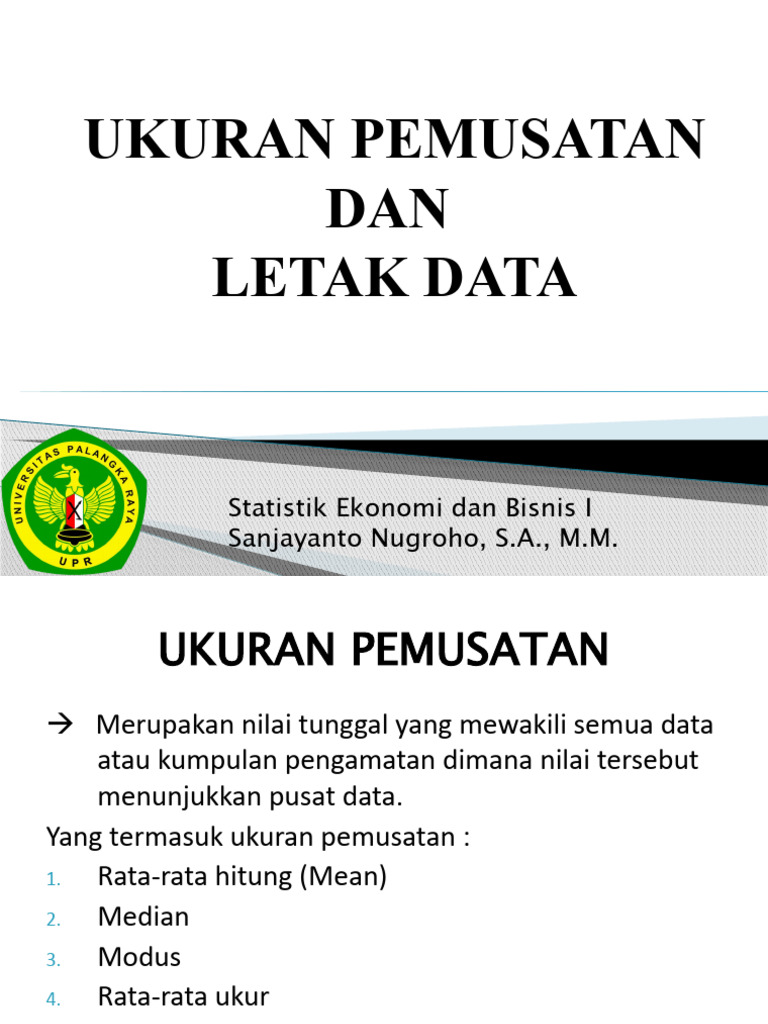 Chapter 6 Statistik Ukuran Pemusatan Dan Letak Data | PDF