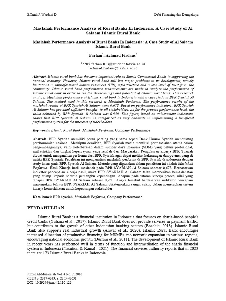 Template Al-Muzara'ah | PDF | Islamic Banking And Finance | Banks