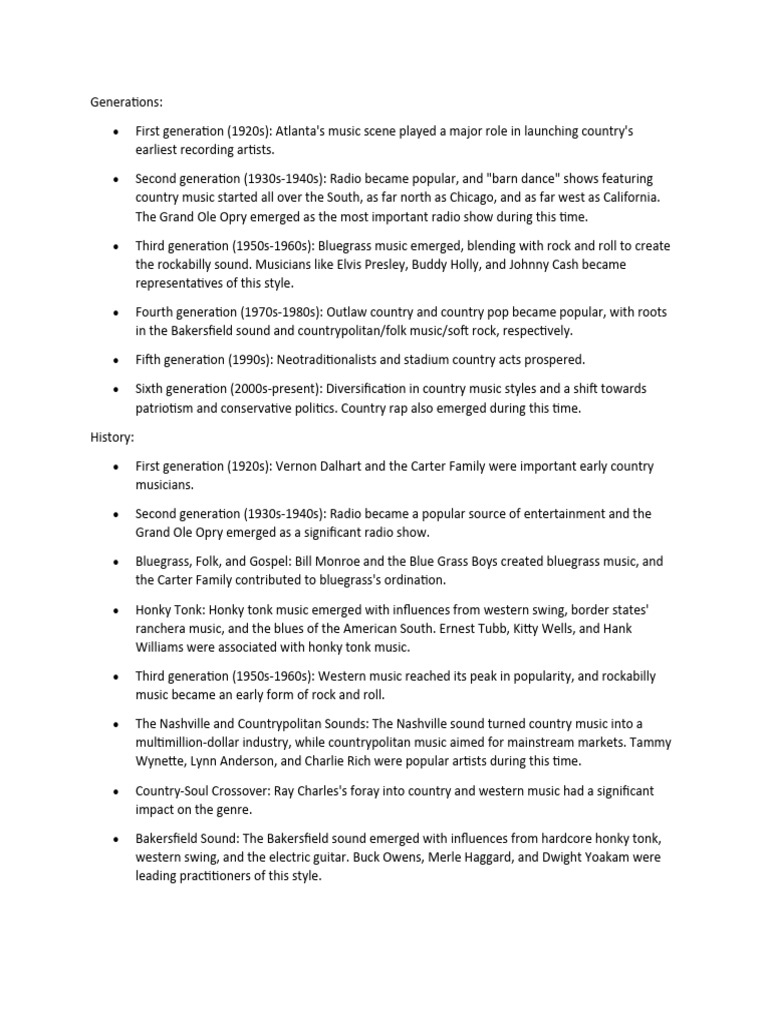 country | PDF | Country Music | North American Styles Of Music