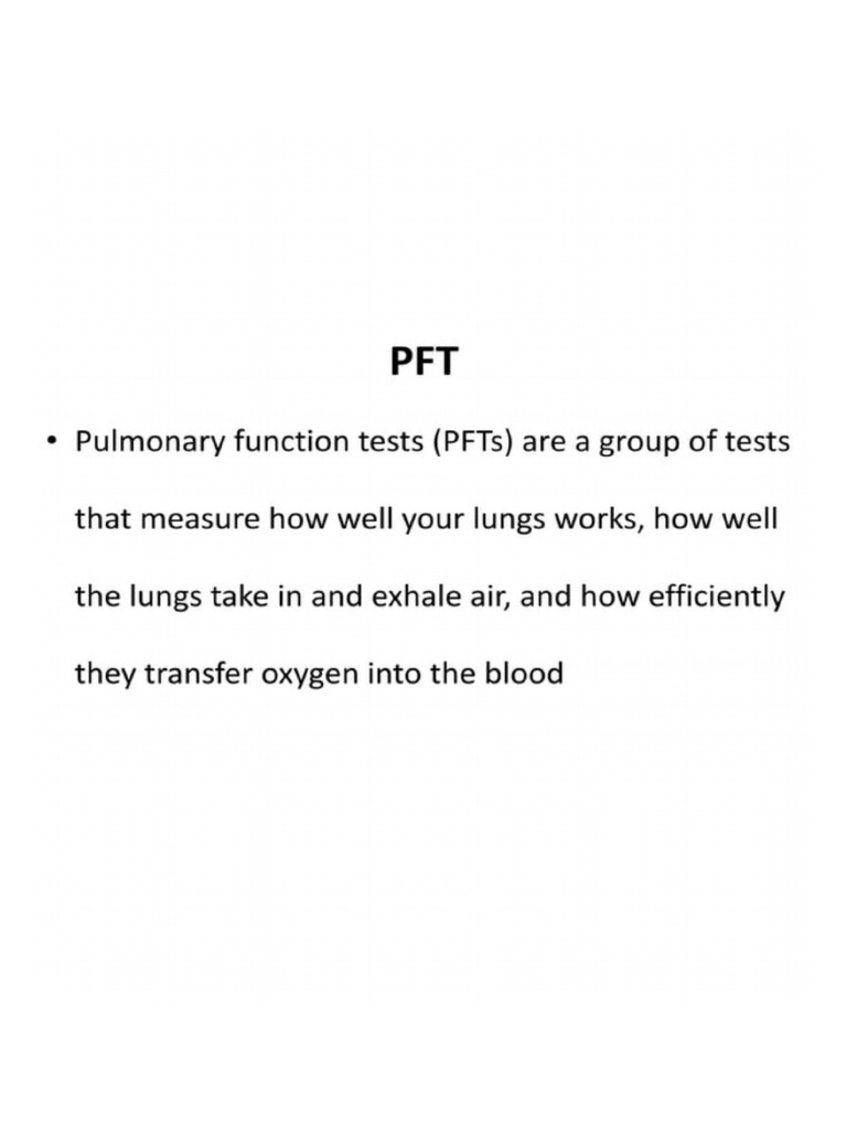PFT | PDF