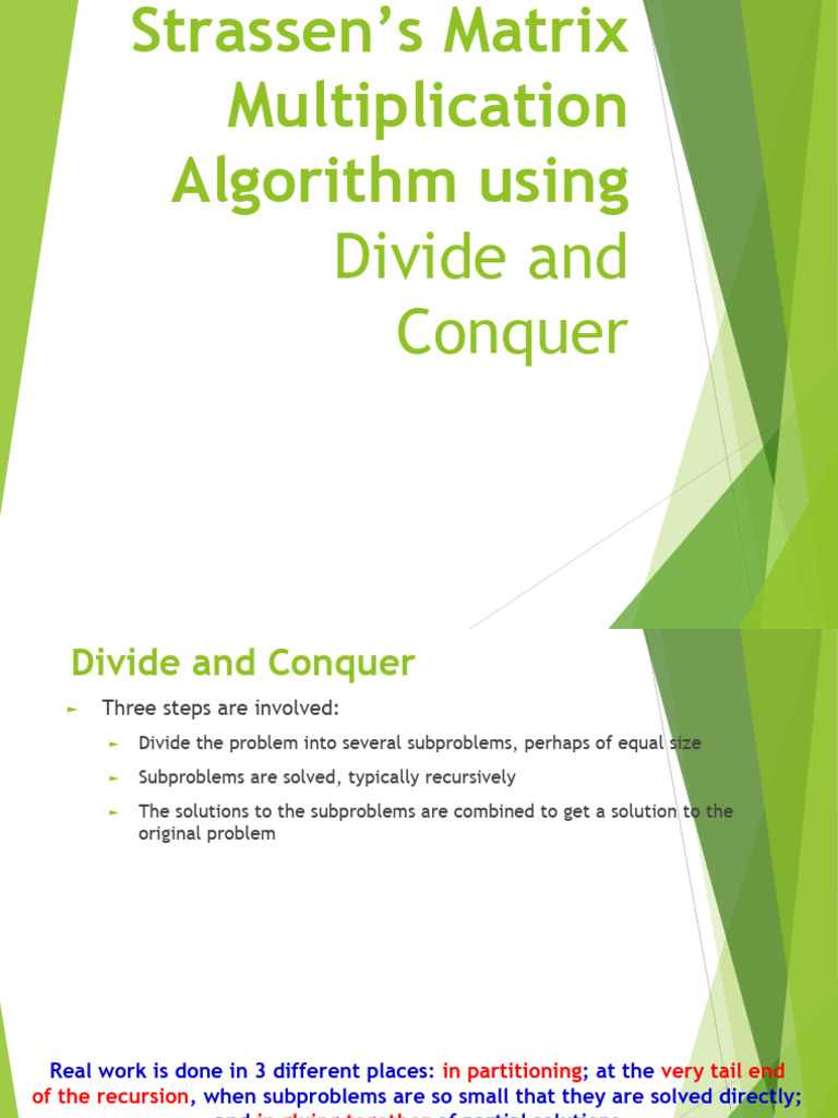Strassen Matrix | Download Free PDF | Mathematical Analysis | Mathematics