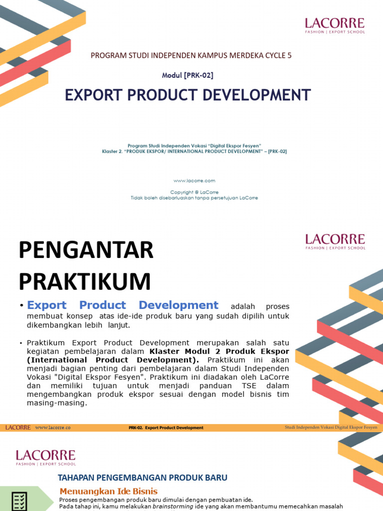 PRK-02. Export Product Development | PDF