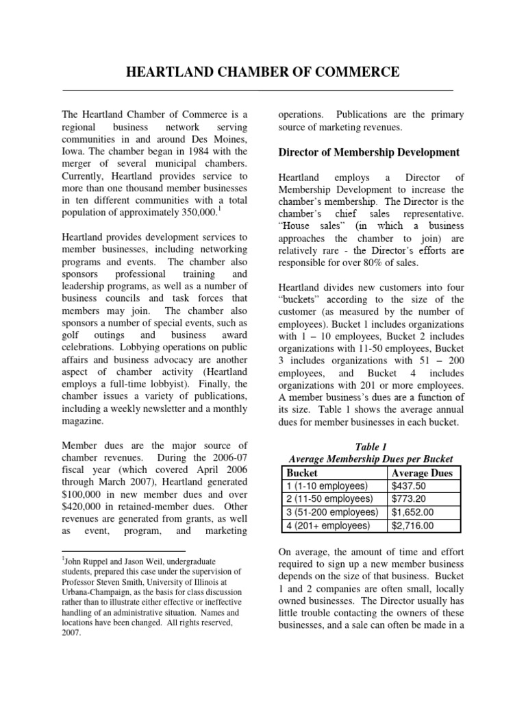 Heartland Chamber of Commerce | PDF | Salary | Employment