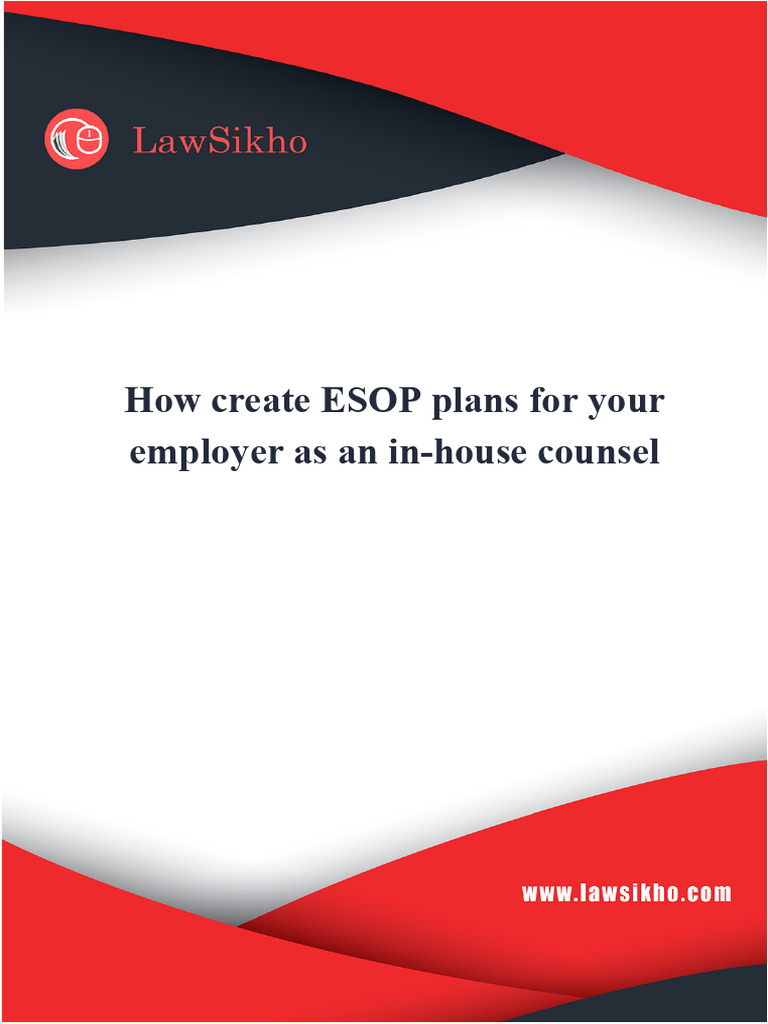 How Create ESOP Plans For Your Employer As An In-House Counsel | PDF ...