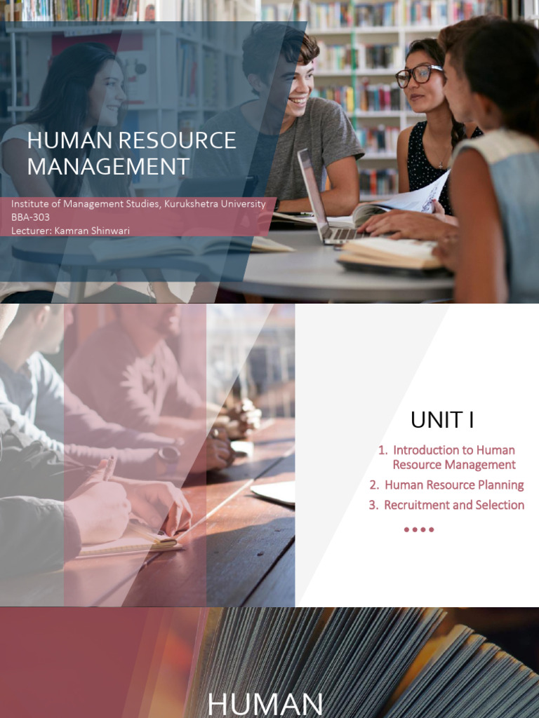HRM-Unit1-BBA 3rd | PDF | Human Resource Management | Human Resources