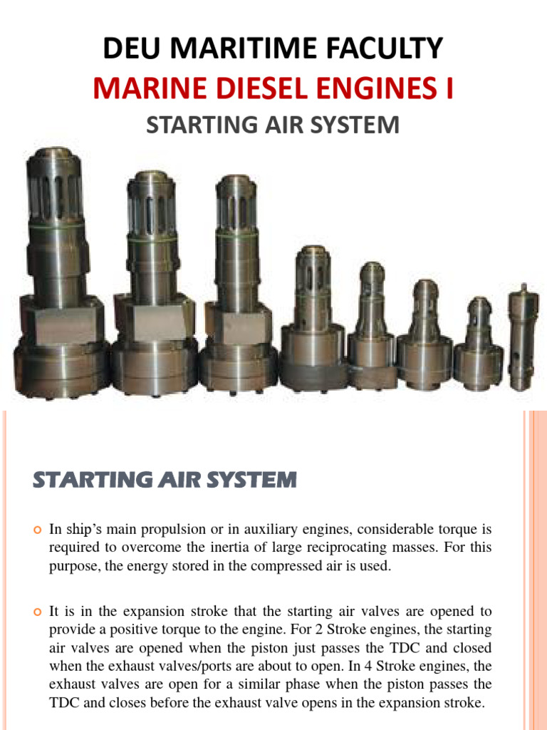 Starting Air System | PDF | Internal Combustion Engine | Valve