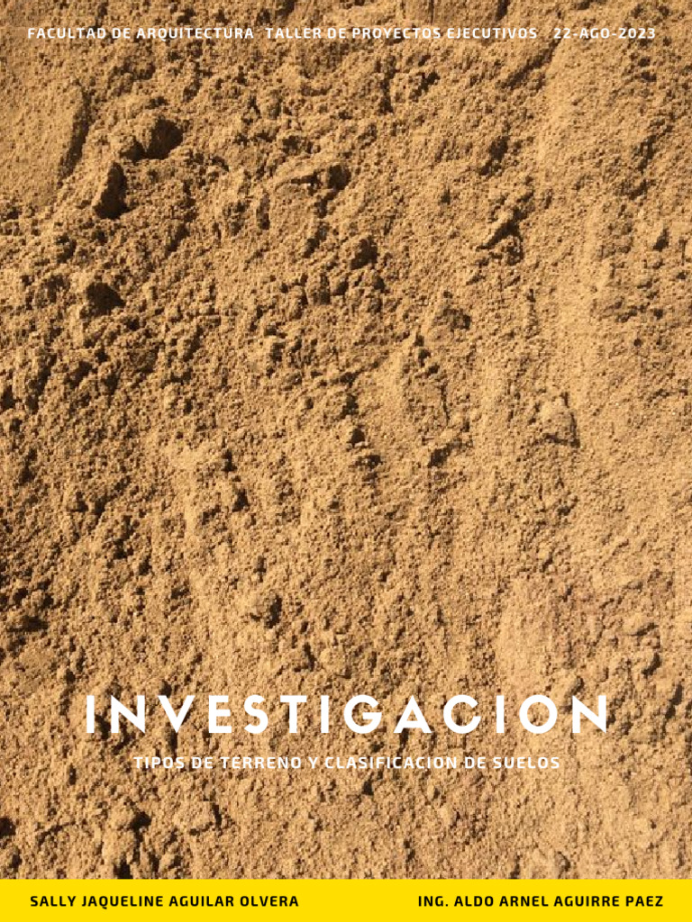 Clasificación de Terrenos y Suelos | PDF | Suelo | Grava