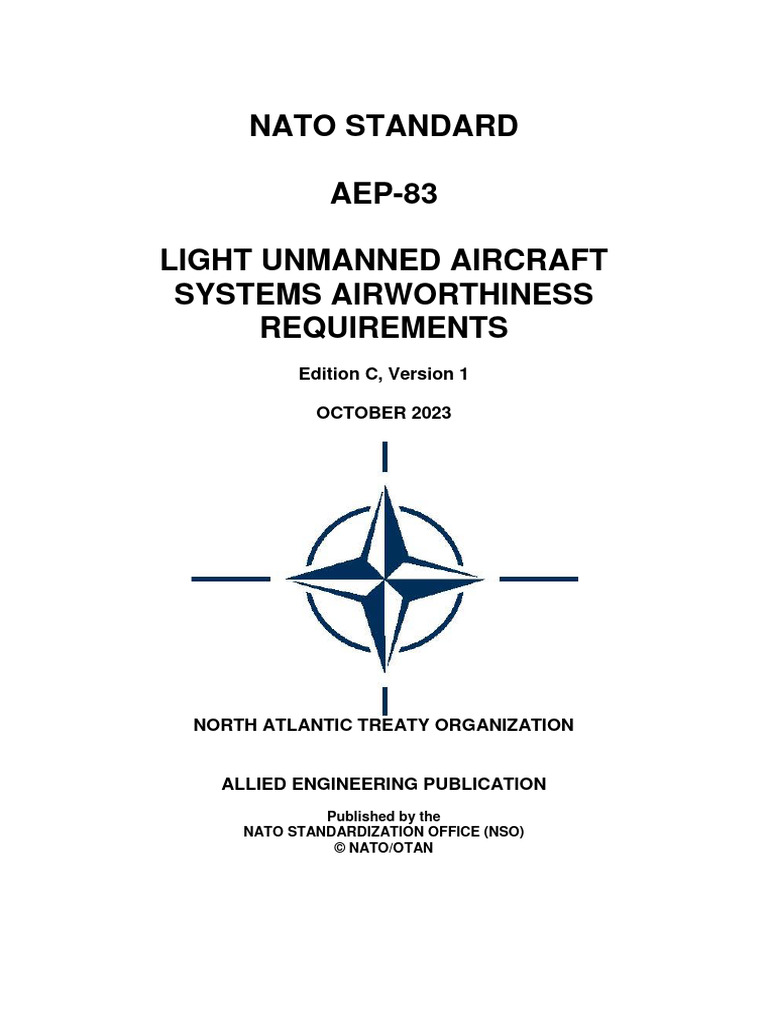 AEP-83 EDC V1 E (Light UAV Systems Airworthins Reqts) | PDF | Aviation