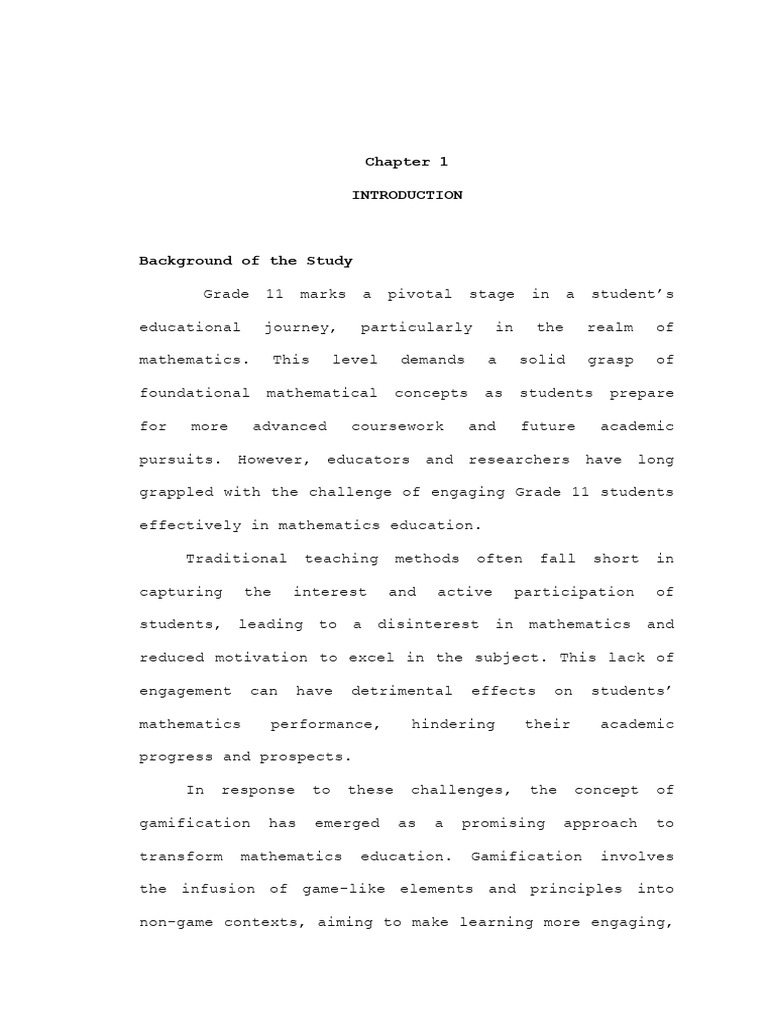 Research Chapter 1 | PDF | Flow (Psychology) | Mathematics
