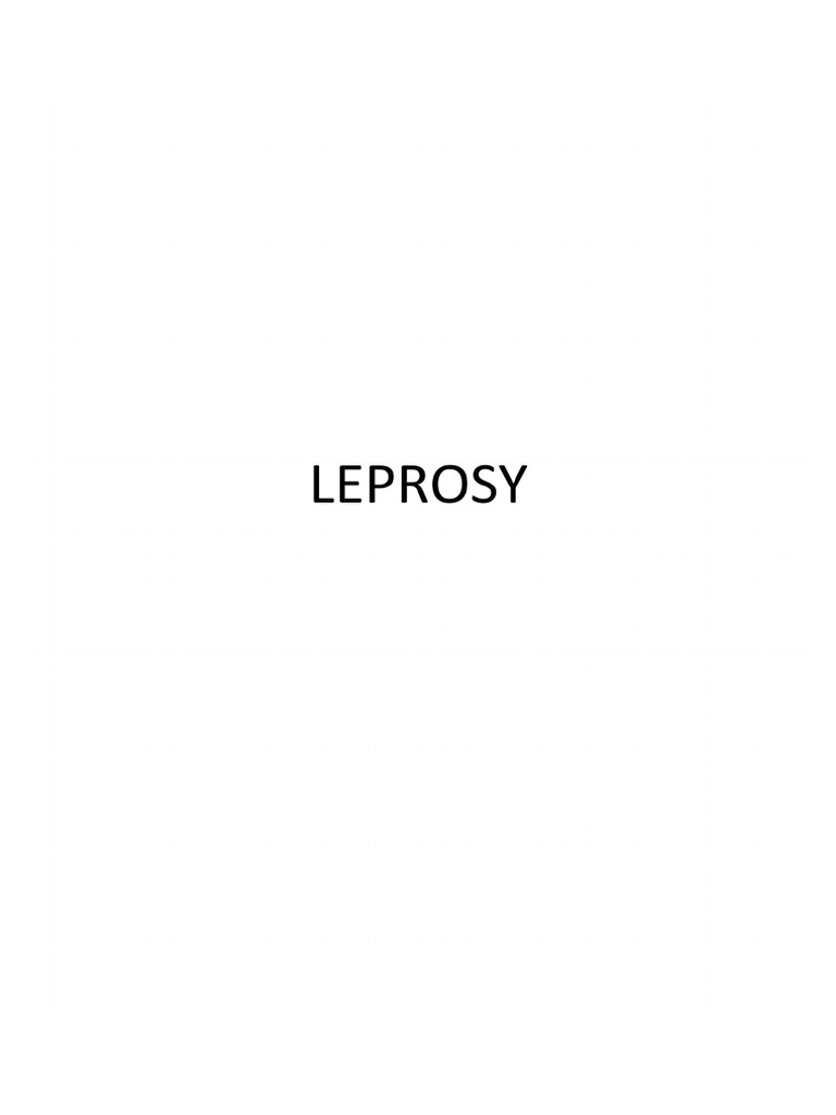 LEPROSY | PDF