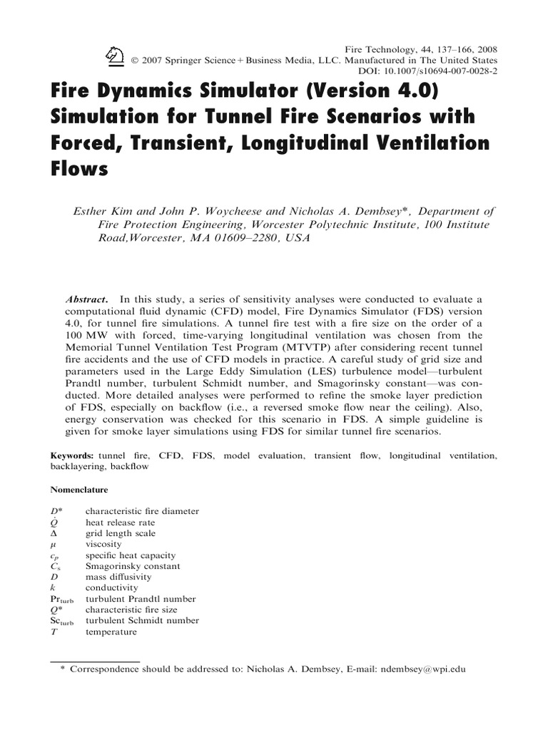 Fire Dynamics Simulator (Version 4.0) | PDF | Computational Fluid ...