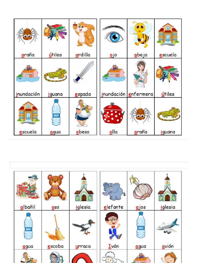 Loteria Vocales | PDF