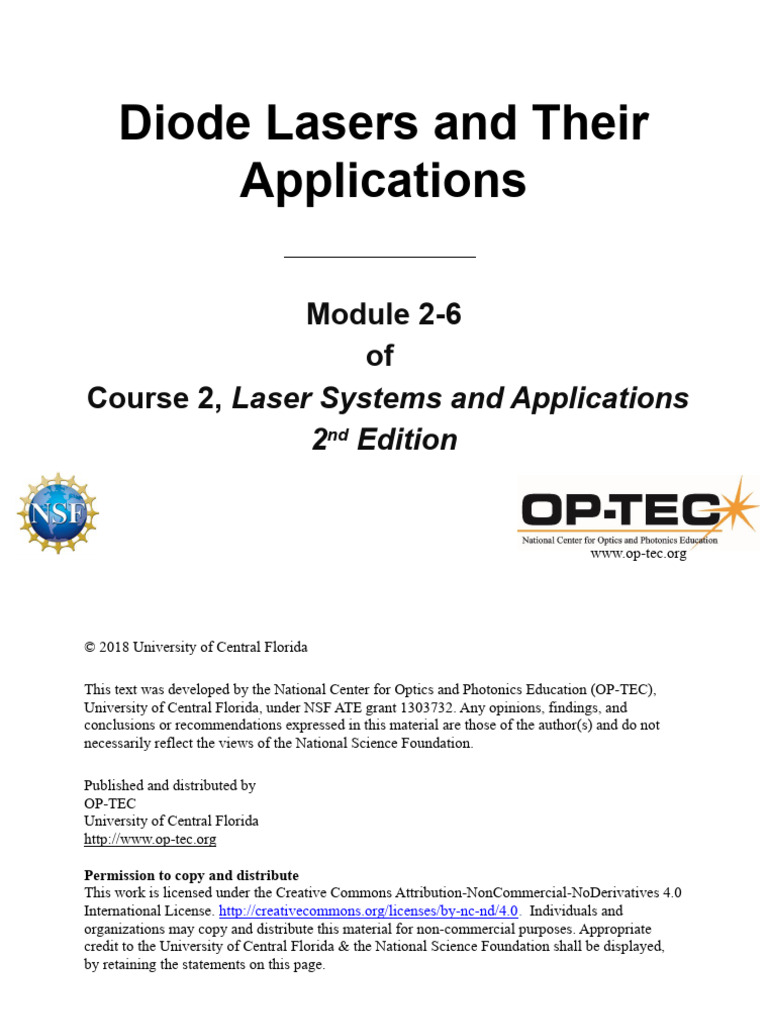 LSA Figures and Images For Instructors Module 2-6 Diode Lasers and Their Applications | PDF ...