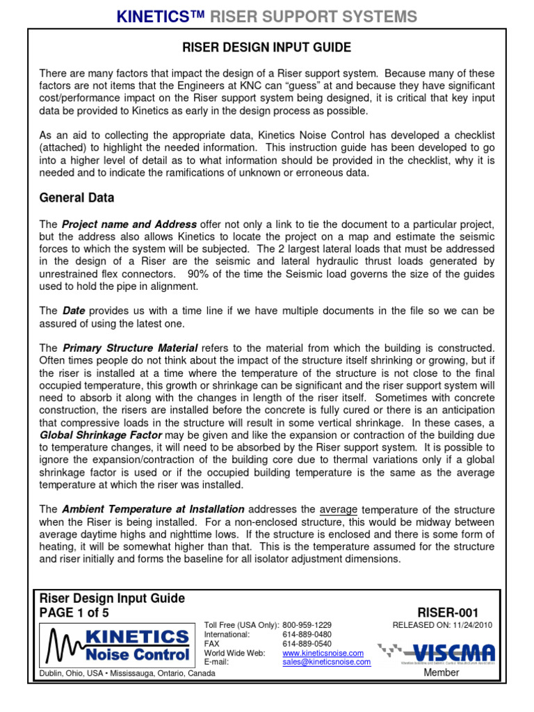 Riser Checklist | Download Free PDF | Thermal Expansion | Building ...