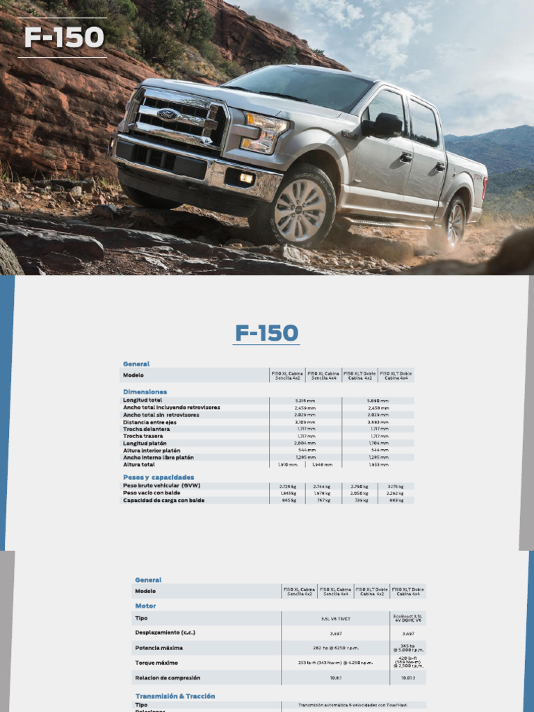 Ficha Tecnica F150 | PDF