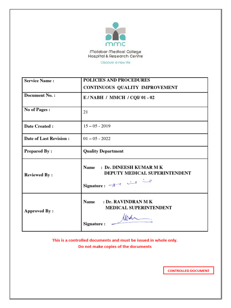 Chapter_-_6_CQI | PDF | Patient Safety | Audit