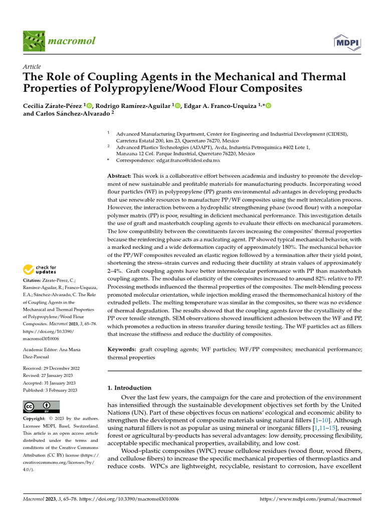 Coupling Agents PP | PDF | Composite Material | Polymers