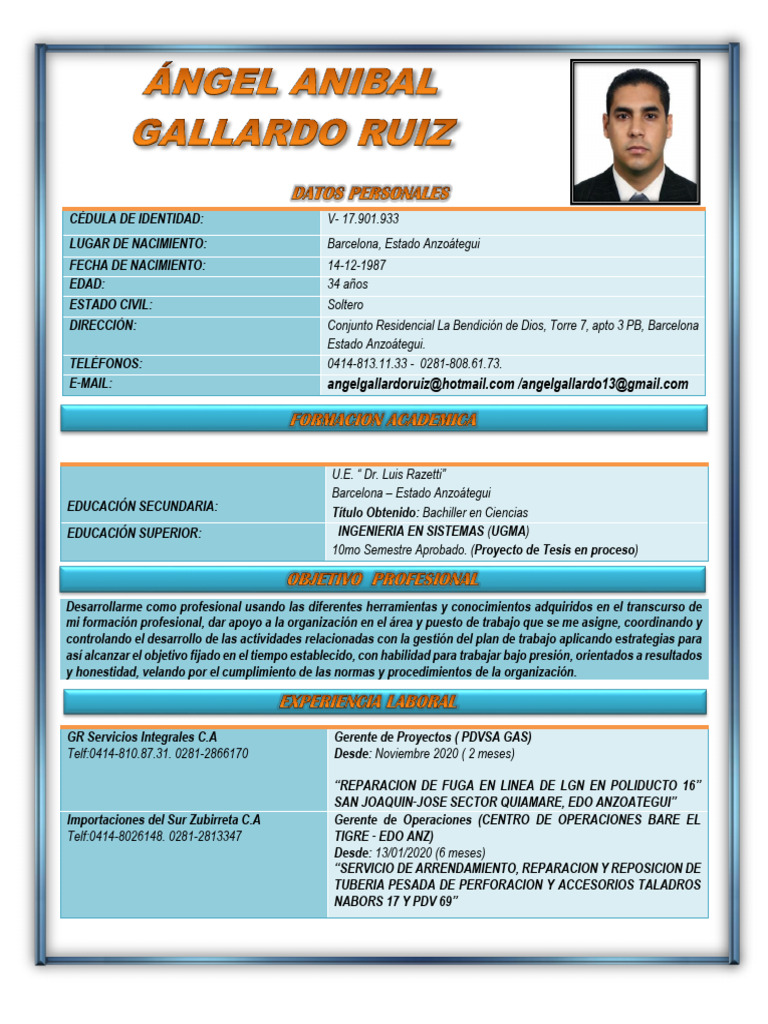 CURRICULUM ANGEL GALLARDO 2022 | PDF