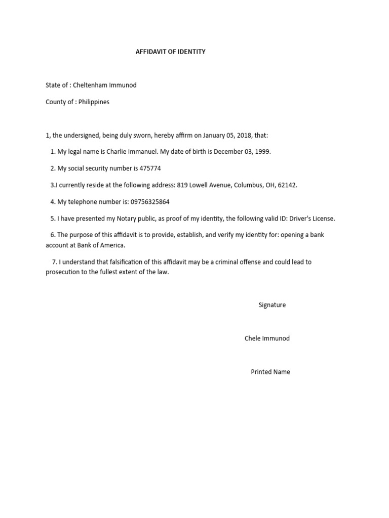 AFFIDAVITS | PDF | Affidavit