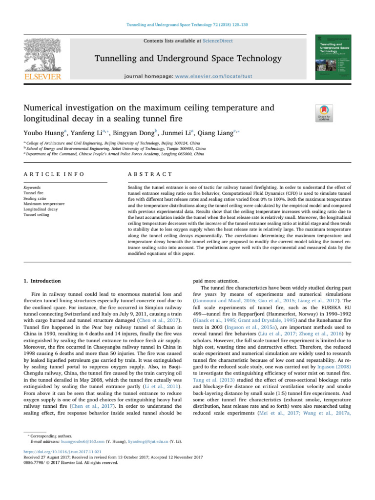 Numerical Investigation On The Maximum Ceiling Temperature and | PDF ...