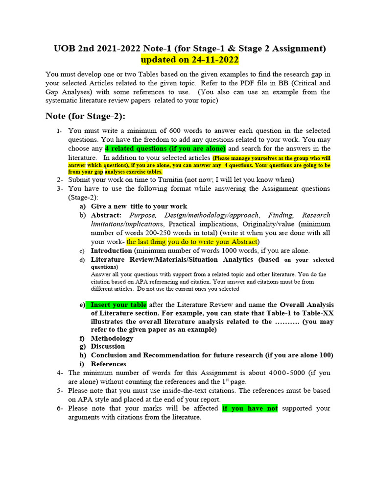 4- UOB Prof Adel Al-Alawi Notes for project Stages updated 24-11-2022 ...