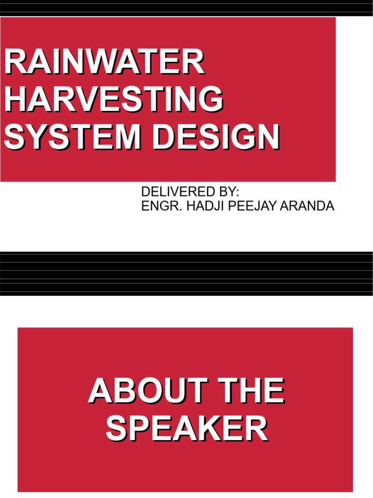 Rainwater Harvesting System Design Guide | PDF | Water | Hydraulic ...