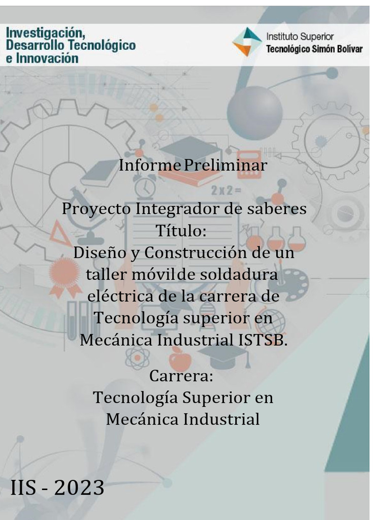 PIS - TSMI - 2S - 2023 - NFORME - PRELIMINAR - Tercero - A - B - TALLER ...