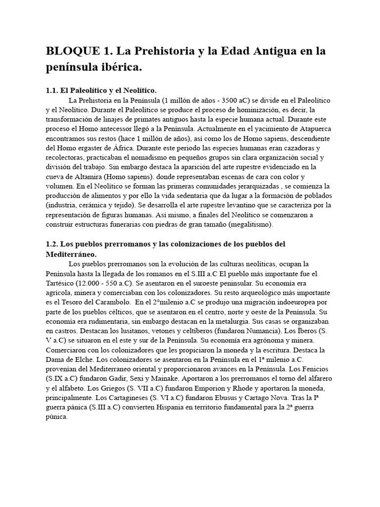 Epígrafes Bloque 1 y 2 | PDF | Al Andalus
