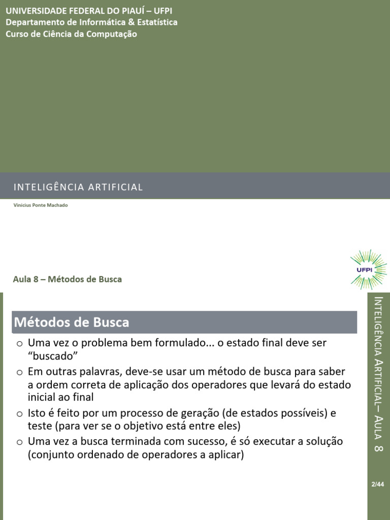 Aula 8 | PDF | Algoritmos | Inteligência artificial