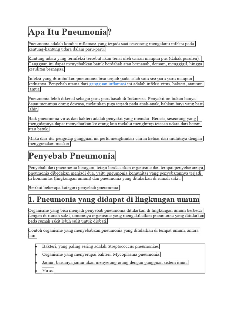 Apa Itu Pneumonia | PDF