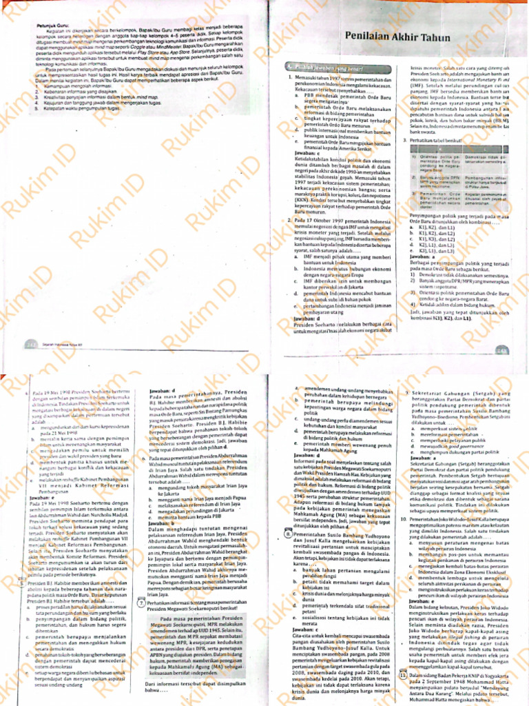 Rukim - Id - SI 12 Semester 2 PAT | PDF