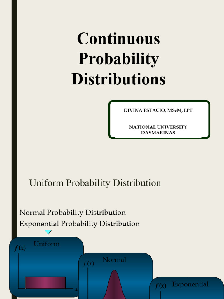Continuous Probability Distributions | PDF | Probability Distribution | Random Variable