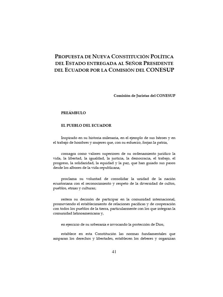 Propuesta De Nueva Constitución Política Pdf Derecho Laboral