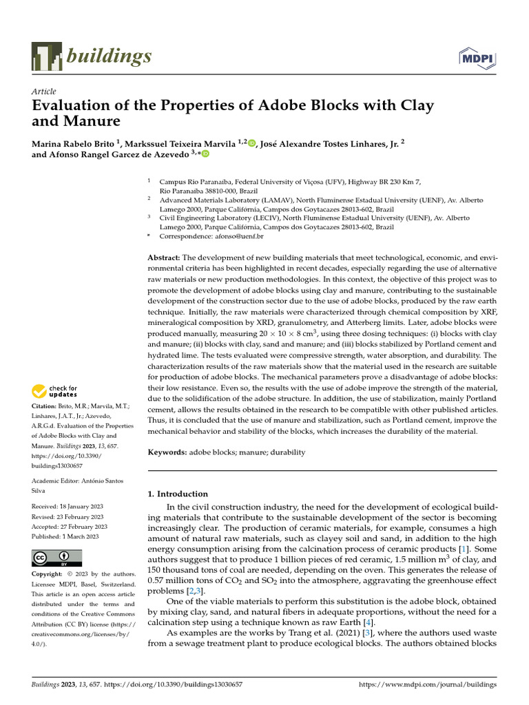 Buildings 13 00657 v2 | PDF | Lime (Material) | Cement
