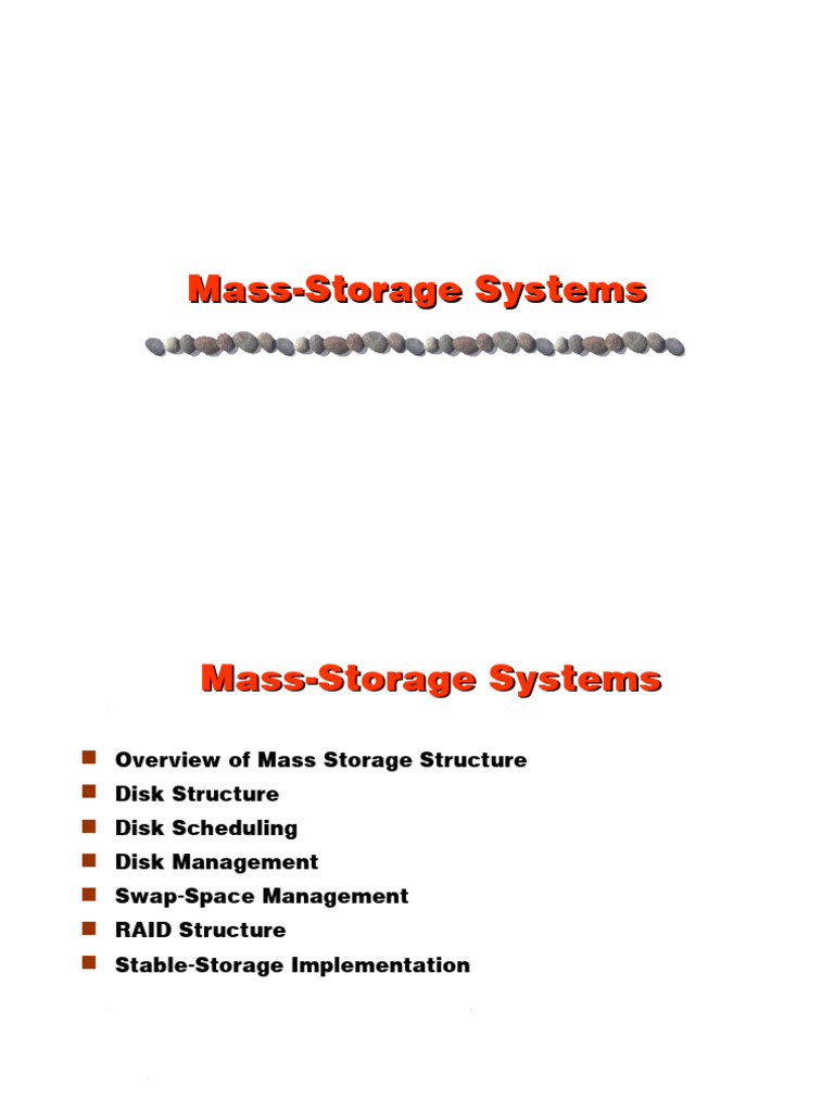 Overview of Mass Storage Systems | PDF | Computer Data Storage | Hard ...