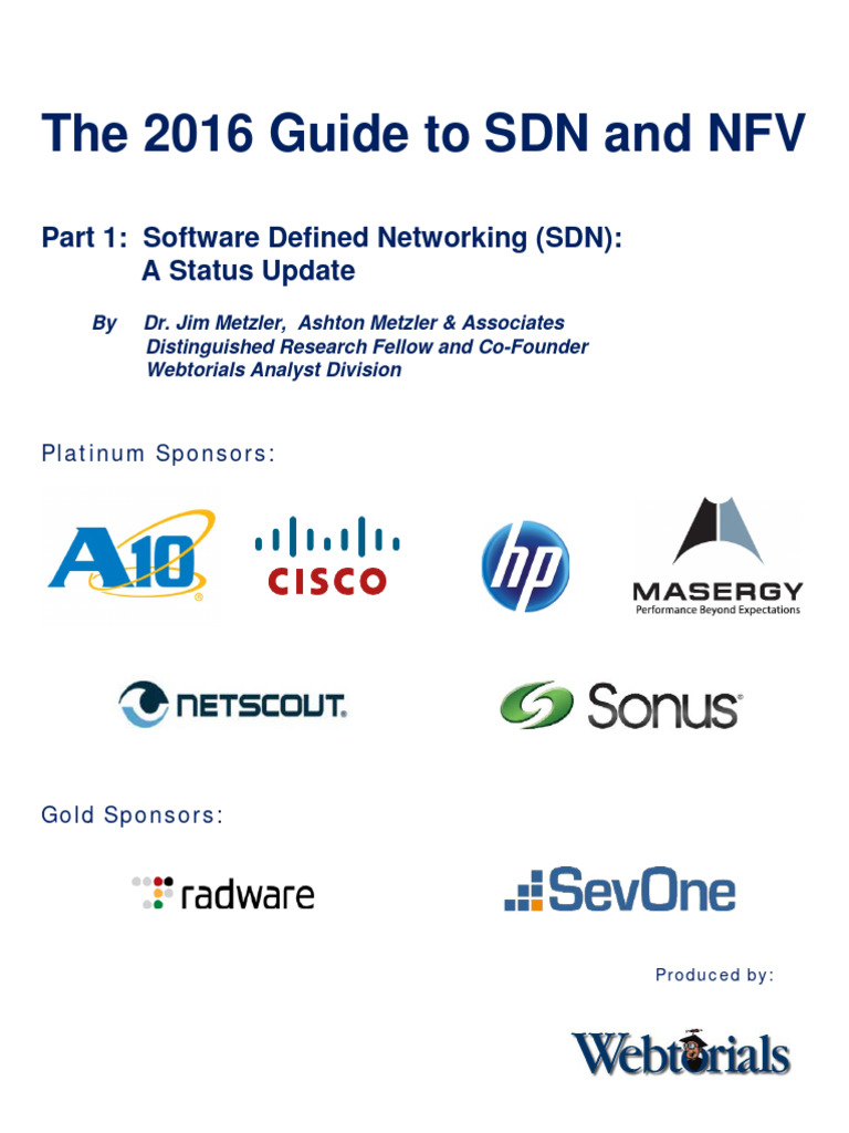 2016 Guide To SDN and NFV-Part 1 | Download Free PDF | Computer Network | Cloud Computing