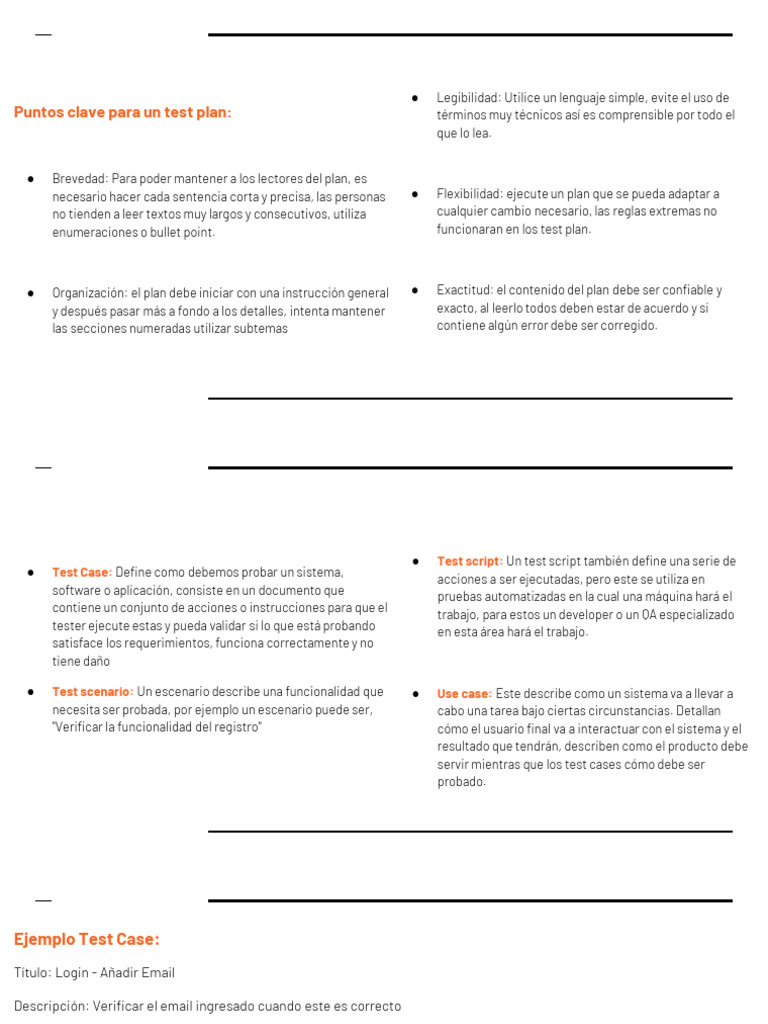 Test Plan y Test Cases | Descargar gratis PDF | Lenguaje de ...