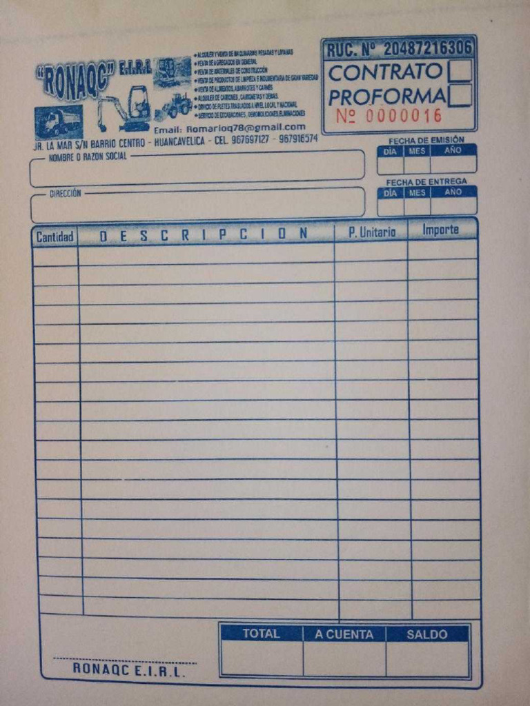 PROFORMA RONAQC EIRL (1) | PDF
