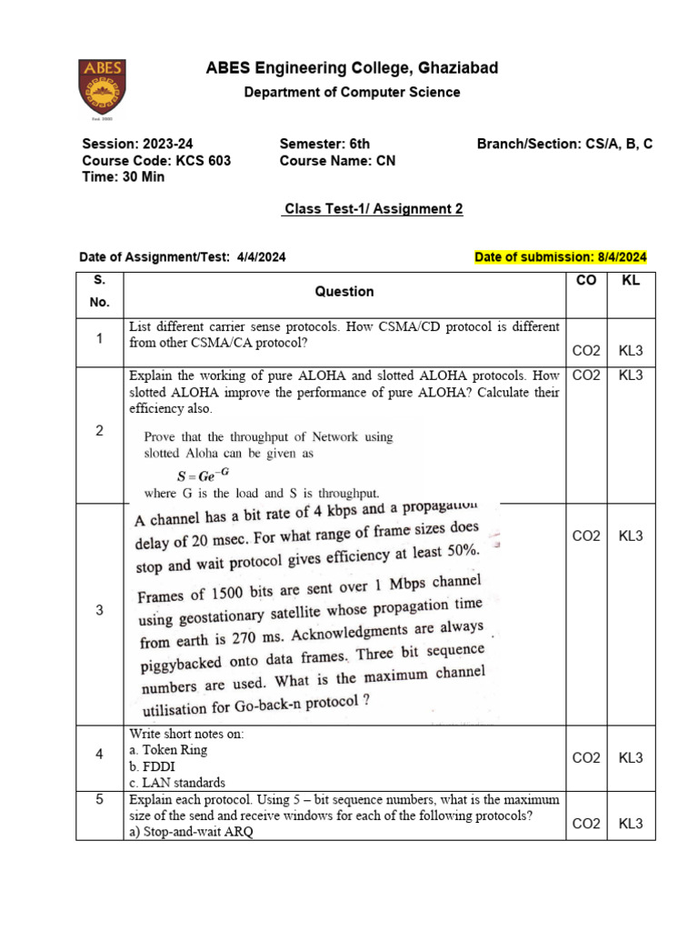 CN Assignment 2 | PDF | Internet Protocols | Computing