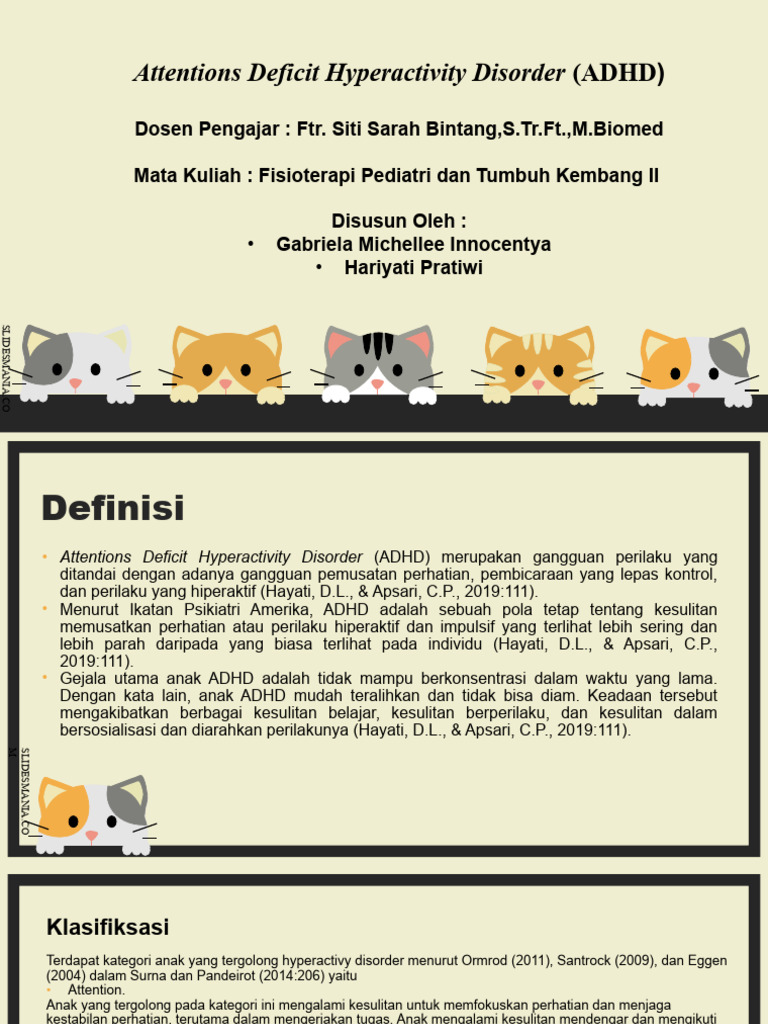 Memahami ADHD pada Anak: Gejala dan Penanganan | PDF | Pengembangan ...