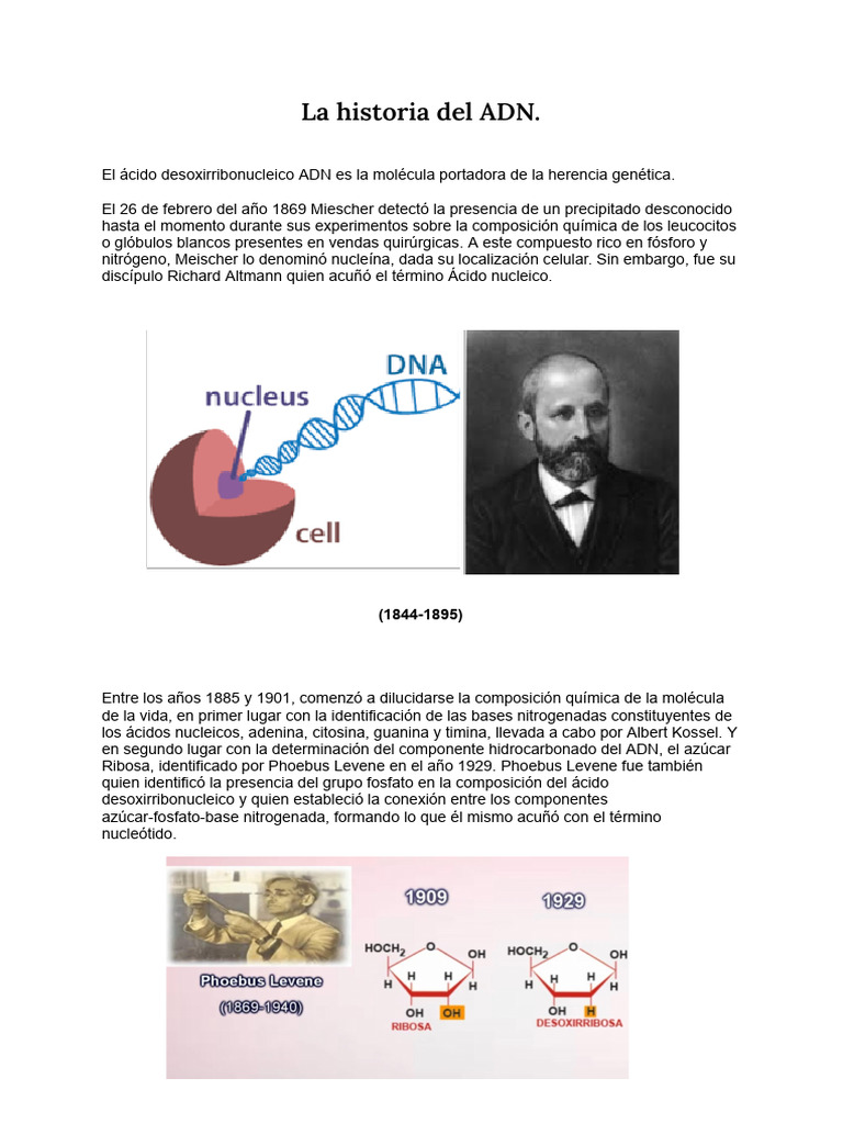 La Historia Del ADN (Editado) | PDF | Adn | Francis Crick