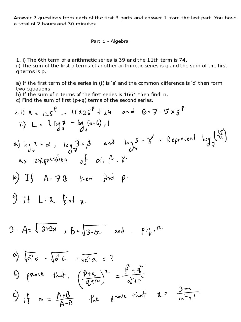 GM Full Question - Annotated | PDF | Teaching Methods & Materials | Science & Mathematics