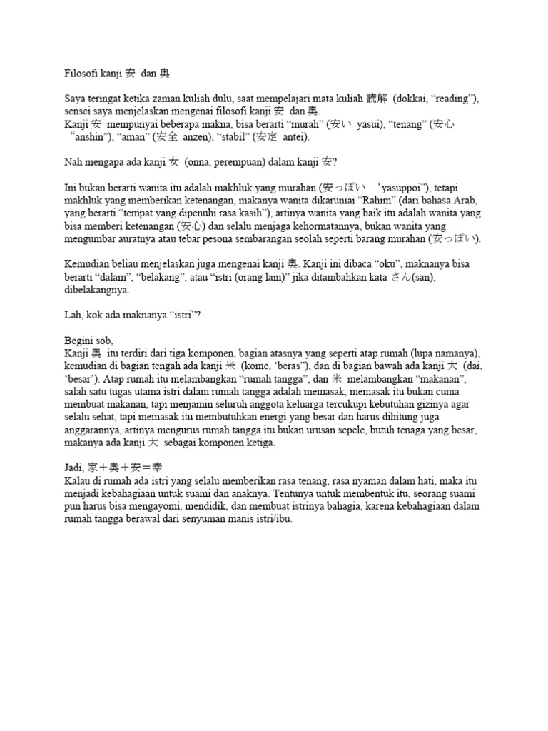 Filosofi Kanji Dan | PDF