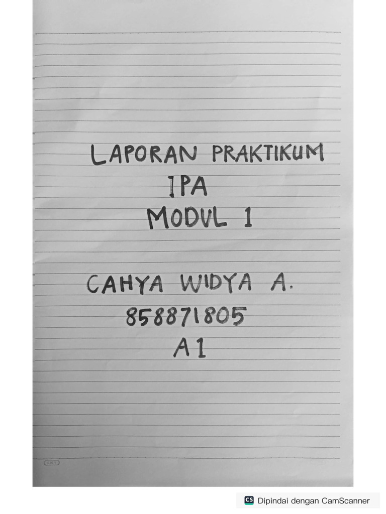 Laporan Praktikum Ipa Modul 1 | PDF