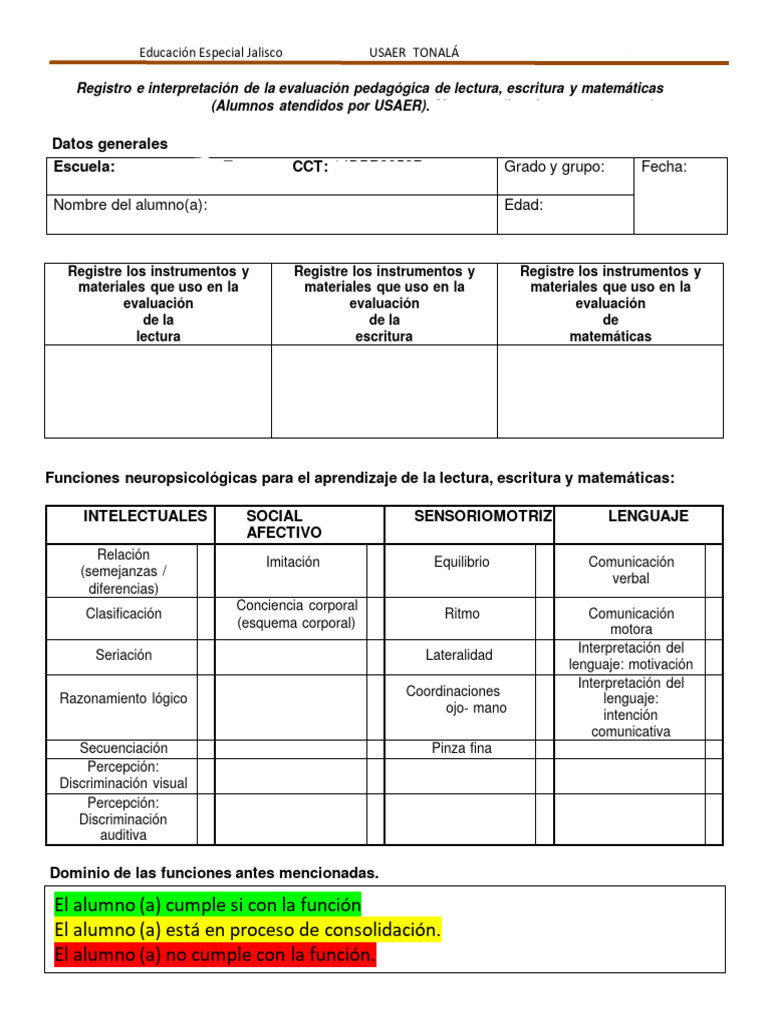 Registro e Interpretaciòn de Evaluaciòn Lect-Esc-Mat. | PDF | Sílaba | Sustracción